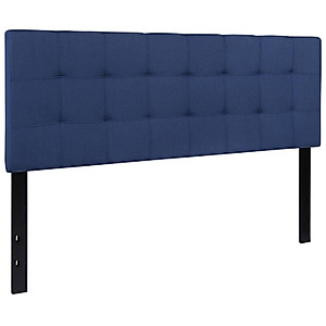 Flash Furniture Bedford Tufted Upholstered Queen Size Headboard in Navy Fabric