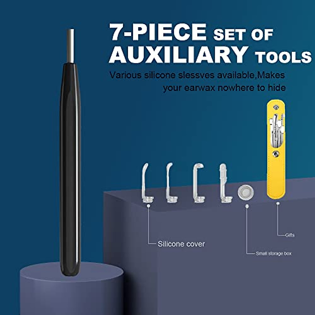 Earwax Removal with Camera 1080P HD Camera Otoscope Ear Camera and Wax Remover Ear Cleaning Kit Ear Wax Removers Wireless Ear Cleaner USB Digital Microscope Earwax Pick Accessories for Adults Baby