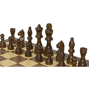 GrowUpSmart Staunton Chess Pieces with Extra Queens | Size: Small - King Height: 2.5 inch | Wood