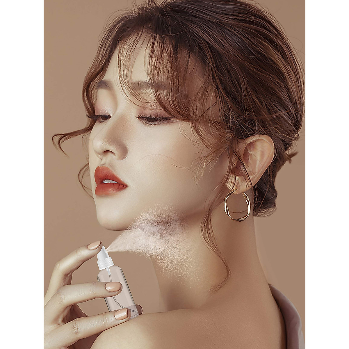 ZEROFIRE 2 Pack Spray Bottles 1oz Clear Plastic Empty Refillable Mini Spritzer for Travel, Cleaning, Gardening, Skin Care Atomizer for Essential Oils, Perfume