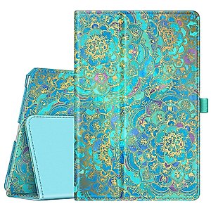 Fintie Folio Case for iPad 6th / 5th Generation (2018/2017), iPad Air 2 / Air 1 (9.7 Inch) - [Corner Protection] Premium Vegan Leather Stand Cover, Shades of Blue
