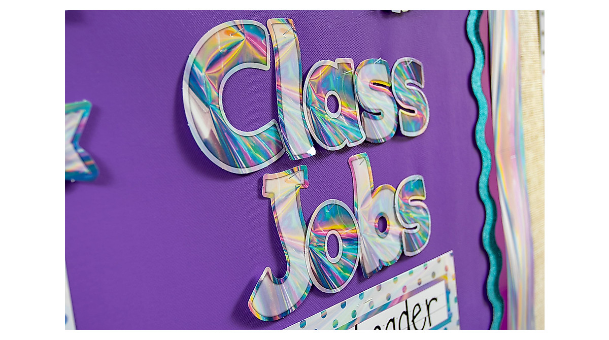 Iridescent Funtastic 4-inch Letter Pack for Classroom Decorations