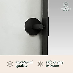 Hamilton Hills 22x30 Inch Brushed Black Metal Framed Mirror | Pivot Mirrors for Bathrooms | Rounded Corner Rectangular Frame with Tilt Mirror Brackets | Adjustable & Tilting Farmhouse Wall Vanity