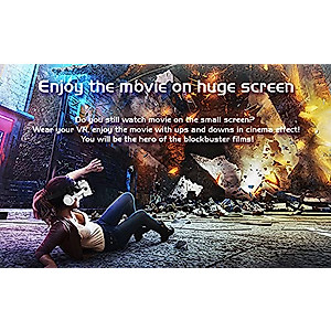 Shinecon VR Headset, VR 3D Virtual Reality Headset for Movies and Games VR Glasses Goggles Compatible with Phone & Android, 2K Anti-Blue Lenses, Adjustable Pupil & Object Distance