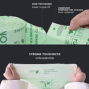 SQUEEZE master 43Gallon Large Compost Tumbler Bin -Outdoor Garden Rotating-with 100% 2.6Gallon/ 9.8 Liter-100 Counts Compostable Trash Bags