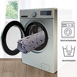 Bathtub Mat Non Slip 2 Pack, 35 x 16 Inches Pebble Shower Mat with Suction Cups and Drain Holes, Bath Mat for Shower,Bathroom tub (Grey)