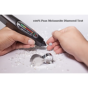 Moissanite Earrings for Women Men, 1ct-4ct DEF Color Lab Created Moissanite Diamond Stud Earrings，925 Sterling Silver earrings, Safety Friction Back (1 Carat/Pair, 6prong)