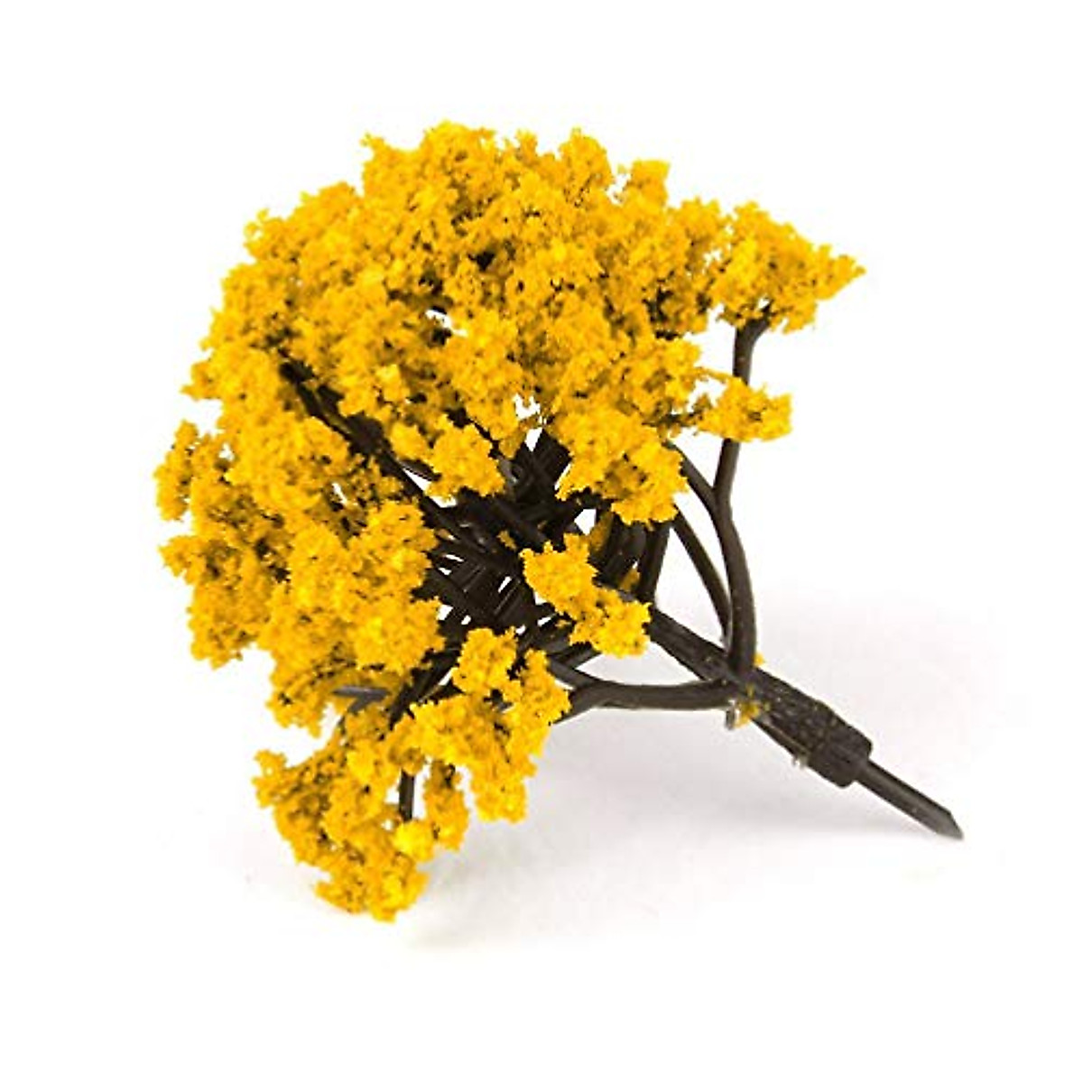 BESPORTBLE 20pcs Model Trees Fake Plastic Train Trees Railroad Scenery Architecture Trees for DIY Micro Landscape Bonsai 3CM-8CM (Orange)