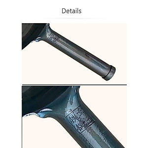 Bingmao Chinese Hand Hammered Iron Wok and Stir Fry Pans,Non-stick,No Coating,Less Oil,Flat Bottom Induction Suitable (34CM/13.4 inch DIAMETER)