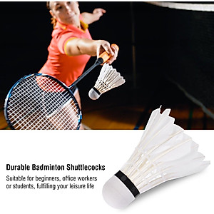 Tbest Goose Shuttlecocks,3Pcs Professional Training Sport Badminton Balls Birdies Badminton Shuttlecocks with Great Stability and High Speed for Outdoor Indoor Sport