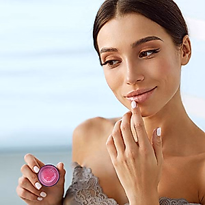 YUGLO Moisture & Collagen Booster Lip Sleeping Mask | Treatment to Restore, Hydrate & Plump Dry, Chapped Lips - Peach