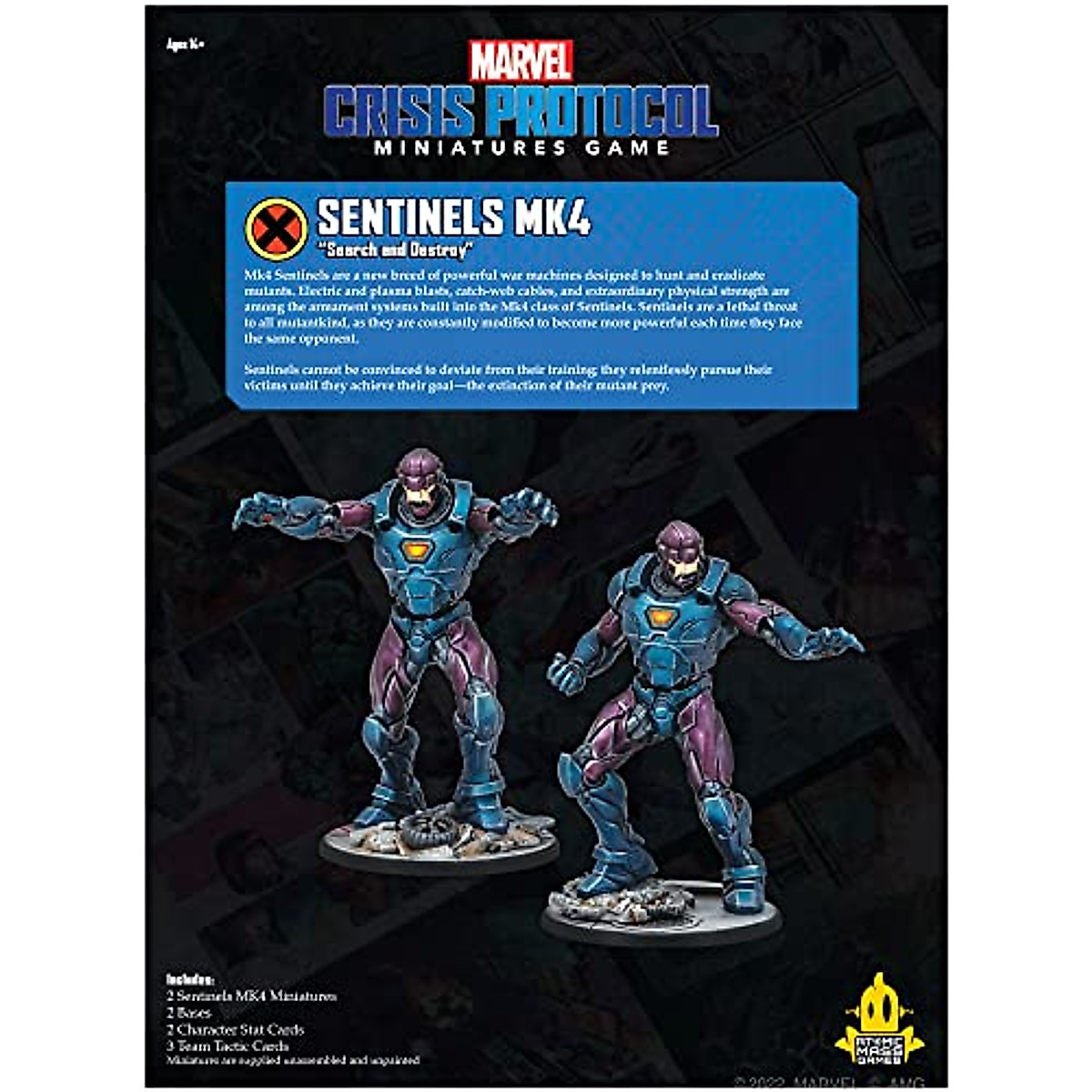 Marvel: Crisis Protocol Sentinel MK IV Character Pack - A Relentless Mutant-Hunting Machine! Tabletop Superhero Game, Ages 14+, 2 Players, 90 Minute Playtime, Made by Atomic Mass Games