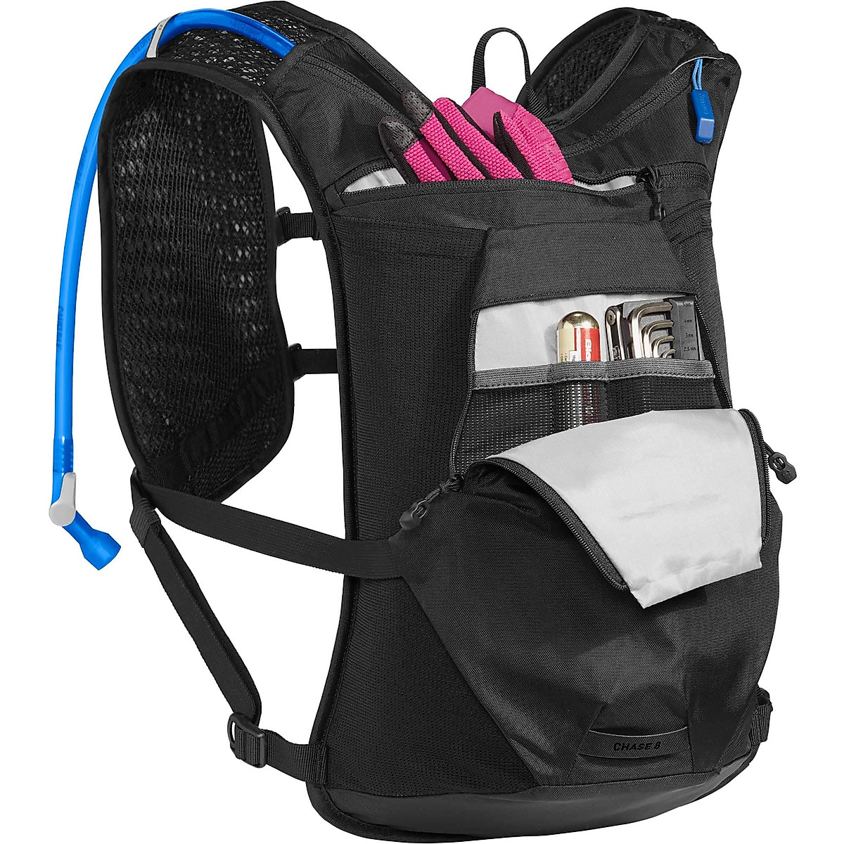 CamelBak Chase 8 Bike Hydration Vest - Integrated Tool Organization - 70oz., Black