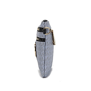 MKF 2 in 1 Crossbody Bags for Women, Wristlet Purse - Ladys Small PU Leather Messenger Handbag - Adjustable Strap Beige