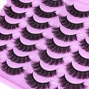 Lashes That Look Like Extensions False Eyelashes Natural Look Fluffy Wispy Faux Mink Lashes 16mm Fake Eye Lashes Pack by Kiromiro