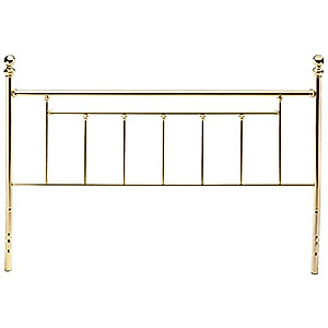 Hillsdale Furniture Hillsdale Chelsea, Bed Frame Not Included King Headboard, Classic Brass