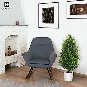 Fencer Wire 3 Feet, 36 Inch Artificial Cedar Tree Set of 2, Natural Faux Plants for Outside Planters, UV Resistant, Fake Boxwood Topiary with Dried Moss, Artificial Tree Indoor, Outdoor Patio Decor