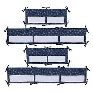 Disney Mickey Mouse Hello World Navy and White Stars Secure Me Crib Liner