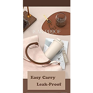 Stay Cool and Stylish with our Stainless Steel Iced Coffee Cup - 17.9oz, Red -Ceramic Inner Lining Includes Lid and Straw!