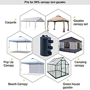 MASTERCANOPY Canopy Heavy Duty Weight Water Bag 4pcs/Pack Black