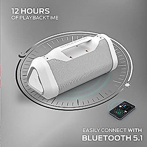 Monster Blaster 3.0 Portable Speaker, 120W Wireless Bluetooth Speaker, IPX5 Rechargeable Waterproof Bluetooth Speaker with USB Charge Out & Aux Input
