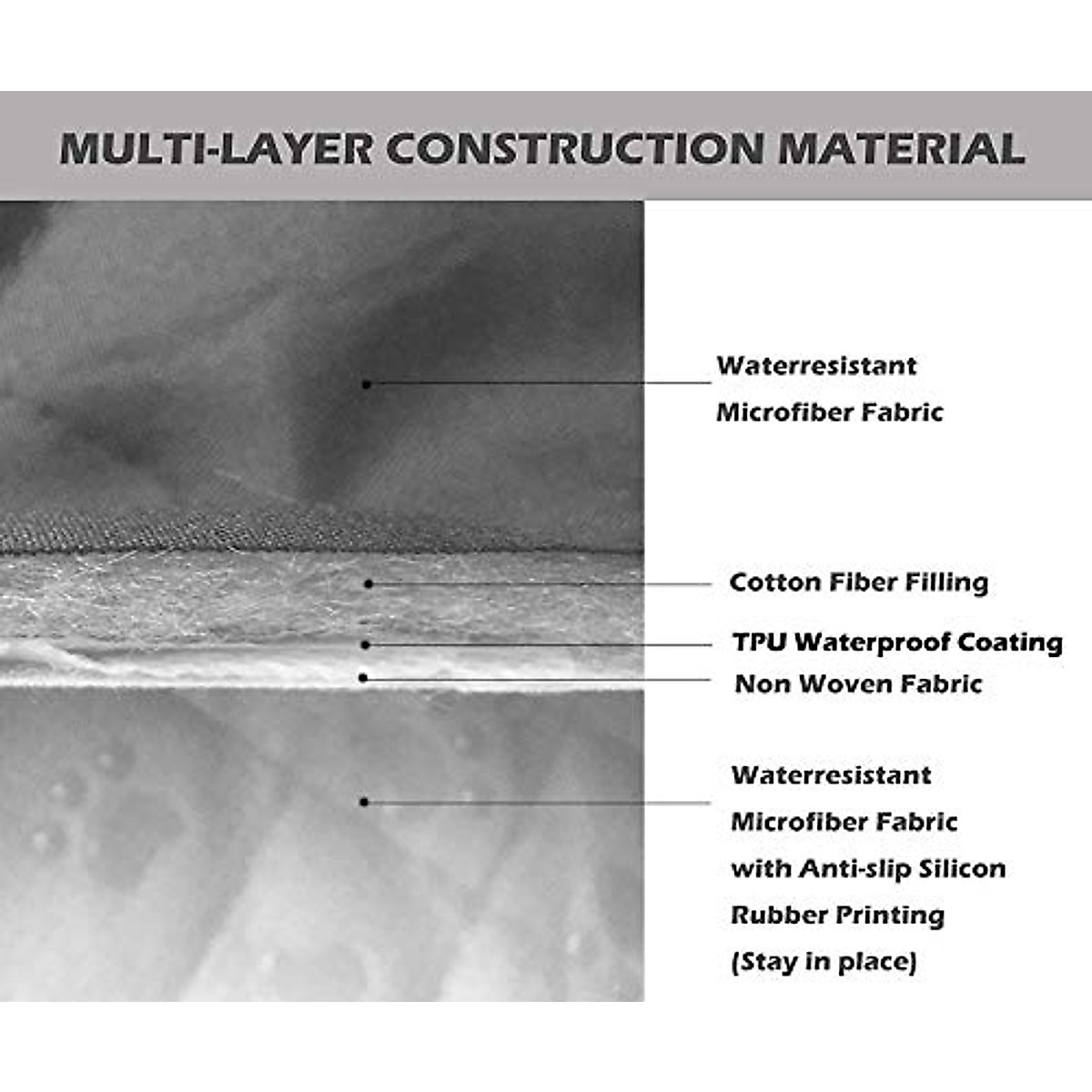 Ameritex Waterproof Nonslip Recliner Cover Stay in Place, Dog Chair Cover Furniture Protector, Ideal Recliner Slipcovers for Pets and Kids (23", Light Grey)