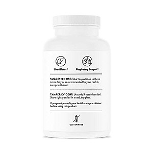 Thorne NAC - N-Acetylcysteine - 500mg - Supports Respiratory Health and Immune Function; Promotes Liver and Kidney Detox - 90 Capsules
