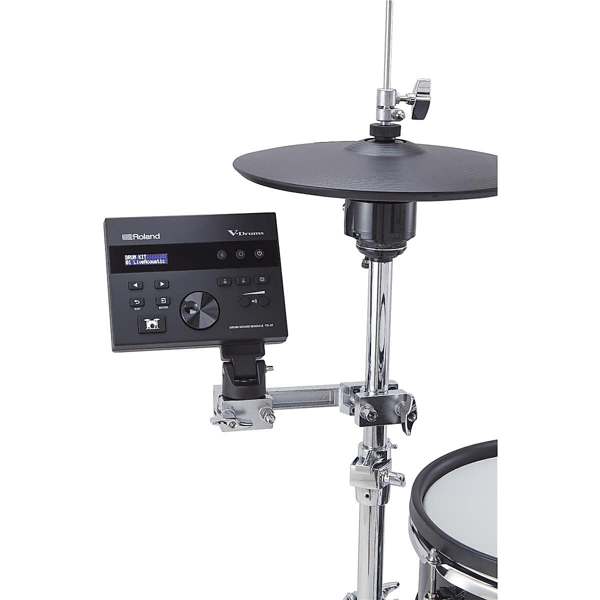 Roland V Streamlined Acoustic-Style Electronic Drum Kit with Shallow-Depth Shells and TD-07 Module (VAD103-1)