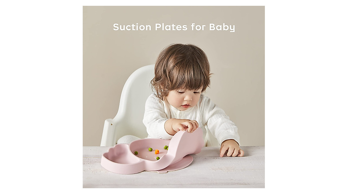 bc babycare Silicone Toddler Plates for Self Feeding