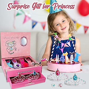 Princess Dress Up Girls Toys, Toddlers Pretend Play, Little Girls Role Play, Kids Jewelry, Princess Accessories Shoes, Girl Toys Age 3 4, Girls Gifts, Birthday Gifts for 3 4 Year Old Girls