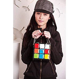 Women's Cute cube Shape Handbag Magic Shoulder Bag Clutch Bag, Colorful, 15x15x15