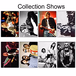 Babymiu Music Rock Decor Wall Poster 8-Pack 11.5" x 16.5",Music Band Merch Party Unframed Version HD Printing Poster for Room Club Wall Art Decor