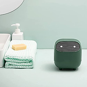 AnyCar Cute Mini Ninja Desktop Trash Can Double Press Trash Can with Lid Suitable for Office Bedroom Trash Can