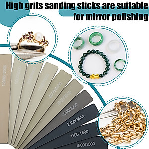 Honoson 60 Pieces Sanding Sticks Buffing Model Sticks for Plastic Models Assorted Metal and Wood Sanding Tools Polishing Stick Accessory for Craft Amateur and Beginner (Classic Style)