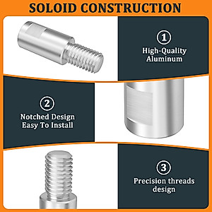 Airway Buff Extender, 2’’ Aluminum Airway Buffing Wheel Extension Shaft for Aluminum Wheel Polishing Kit, Angle Grinder Extension Rod, Buffing Machine Accessories