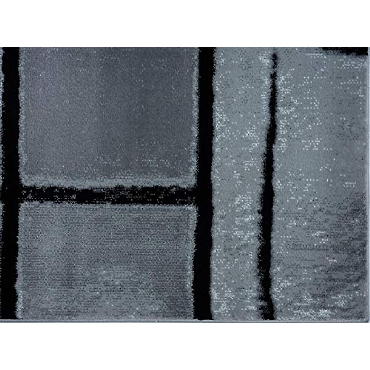 LUXE WEAVERS Lagos Collection 9218 Grey 2x3 Art Deco Geometric Area Rug