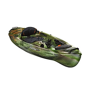 Pelican - Basscreek 100XP Fishing Kayak - Sit-On-Top Kayak - Lightweight one Person Kayak - 10 ft,Olive Camo