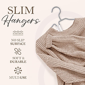 6 Pcs Portable Foldable Travel Hangers - Plastic Foldable Hangers with Lightweight, and Durable Plastic Hangers for Coats, Clothes, and Travel - 2 White, 2 Gray, 2 Apricot