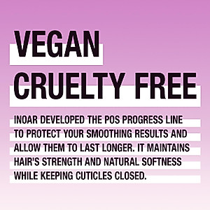 INOAR – POS Progress Shampoo & Conditioner Kit, Keratin Treatment, Strengthen Hair, Healthy, Soft, Smooth Hair, Anti-Frizz, Hair Repair, Vegan Hair Products for Men and Women (8.45 oz. each)