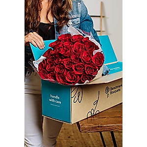 Benchmark Bouquets 2 Dozen Red Roses, With Vase (Fresh Cut Flowers)