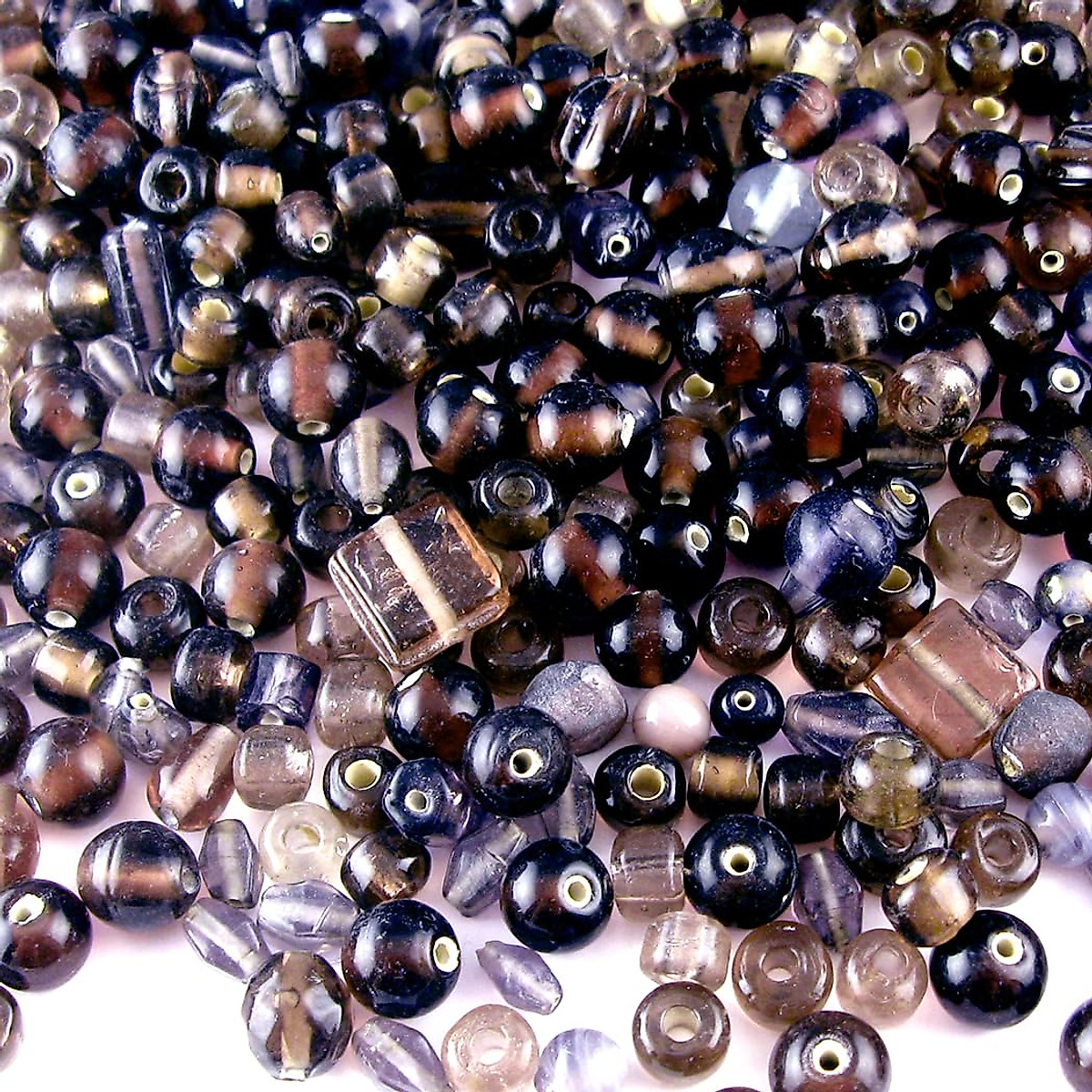 The Crafts Outlet 4-oz=112-g Bulk Assorted Shapes and Sizes 6-12mm Glass Beads Mixed