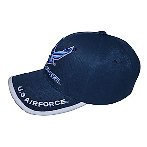 Icon Sports Group US Air Force Hat Official Licensed Military Cap, Unisex Embroidered Blue Military Baseball Cap, One Size