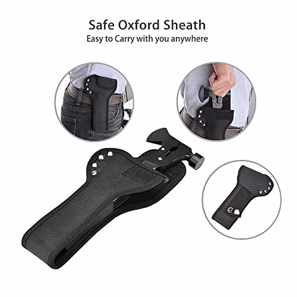 Multi-tool Axe Hammer, Upgraded 14 in 1 Portable Hatchet Tool with Sheath, Camping Survival Gear Kit Birthday Gifts Christmas Stocking Stuffers for Dad Father Grandpa Husband Son Boyfriend Him