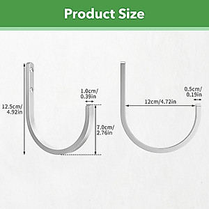 Garden Hose Holder Wall Mount - Heavy-Duty Aluminum Hose Hanger for Outside, Durable Wall-Mounted Hose Holder for Garden & Outdoor Use 8 Hooks, Silver