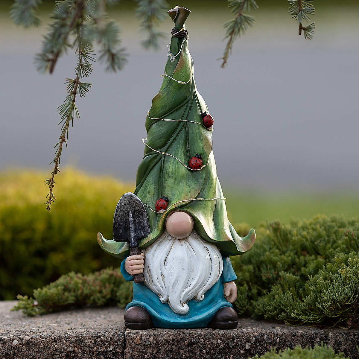 VP Home Whimsical Garden Statue Gnome Solar Powered LED Outdoor Decor Light