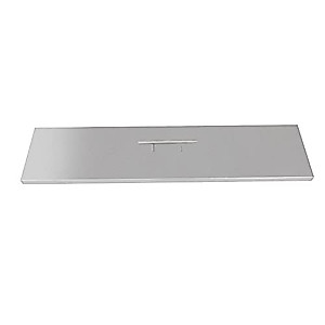 YIYIBYUS Fire Pit Burner Cover- Fire Pit Burner Cover for Rectangle Stainless Steel Drop-in Fire Pit Pan (39'' x 9'' Stainless Steel)
