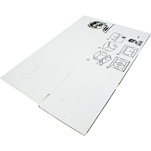 Square Deal Recordings & Supplies Set of 5-7 inch 45rpm Vinyl Record Storage Box - Sturdy Cardboard with Removable Lid - Holds up to 200 7 inch Records