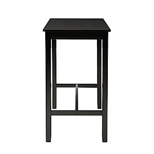 Linon Claridge 42" Wood Bar Height Pub Table in Black