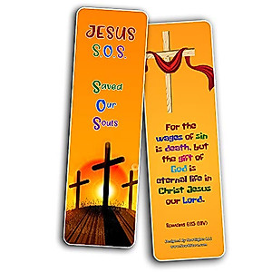 Christian Gospel Bookmarks for Kids (12 Pack) - Collection of Inspirational Bible Verses for Kids - Church Memory Verse Sunday School Rewards - Christian Stocking Stuffers Birthday Assorted Bulk Pack