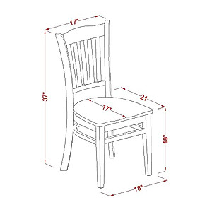 East West Furniture Dublin 5 Piece Room Set Includes a Round Dining Table with Dropleaf and 4 Wood Seat Chairs, 42x42 Inch, Black
